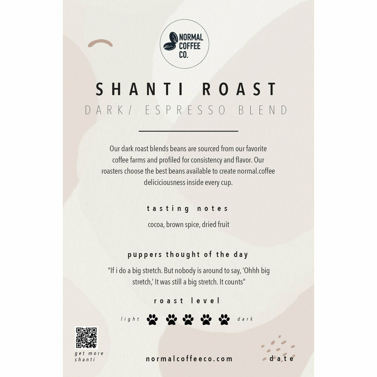 Shanti Espresso Roast Coffee | Normal.Coffee